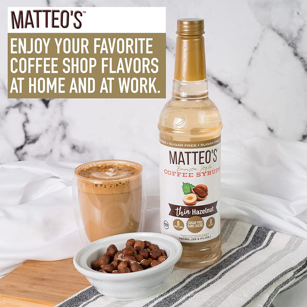 Matteo's Sugar Free Coffee Syrup, French Vanilla, (1 case/6 bottles ...